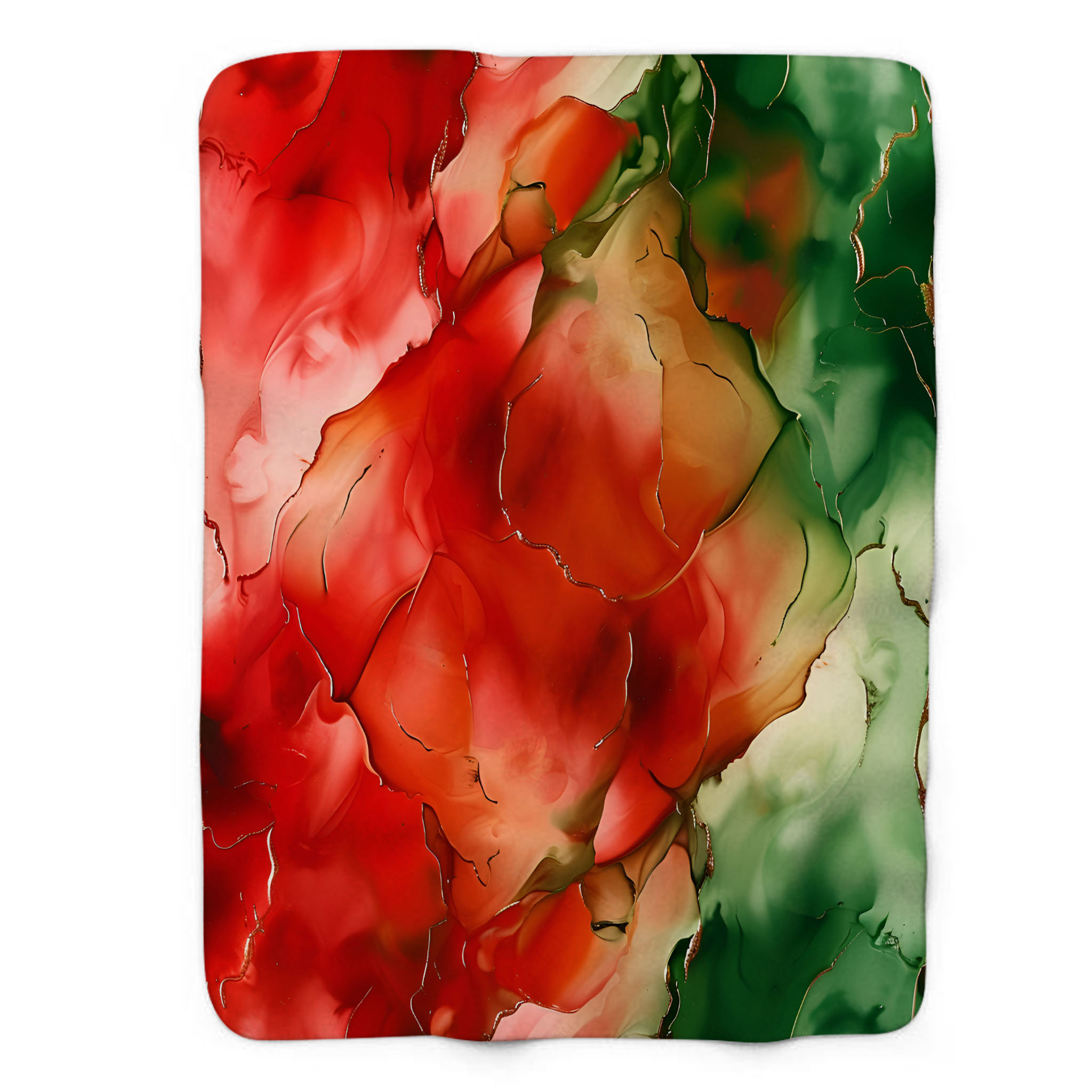 MentionedYou Sparkling Ruby Emerald - 1 Piece Premium Sherpa Blanket ...