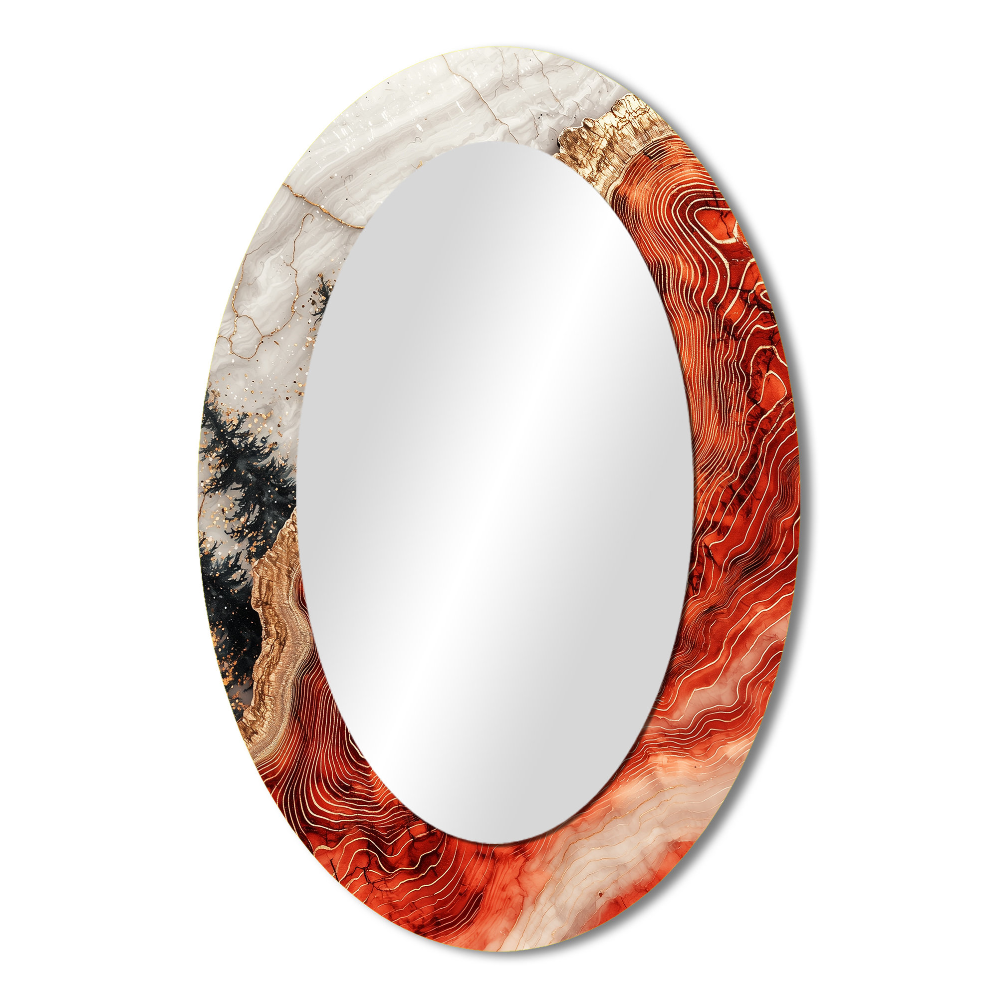 Red Barrel Studio® Forest Path Of The Fire Opal Stone River II - Red ...
