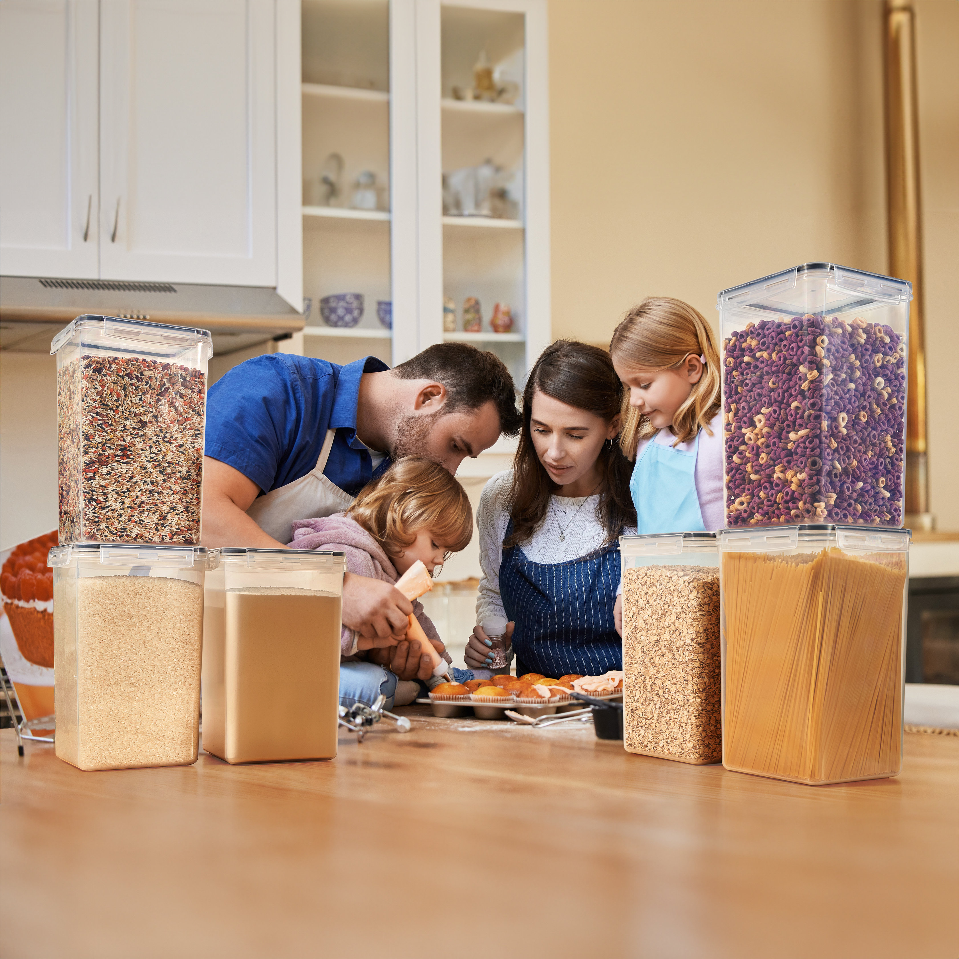Prep & Savour Airtight Food Storage Containers with Locking Lids ...
