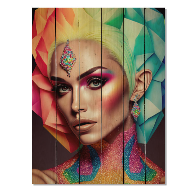 Everly Quinn Retrofuturistic Contemporary Hipsters III On Wood Print ...