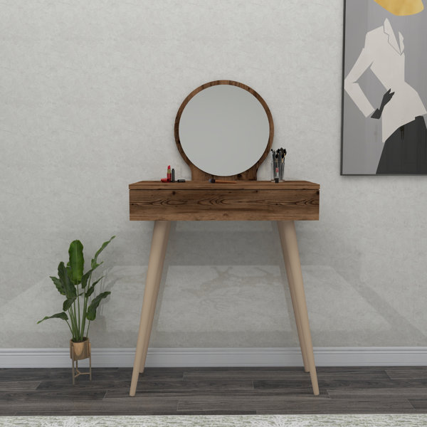 Mikado Living Dressing Table with Mirror Kristina | Wayfair.co.uk