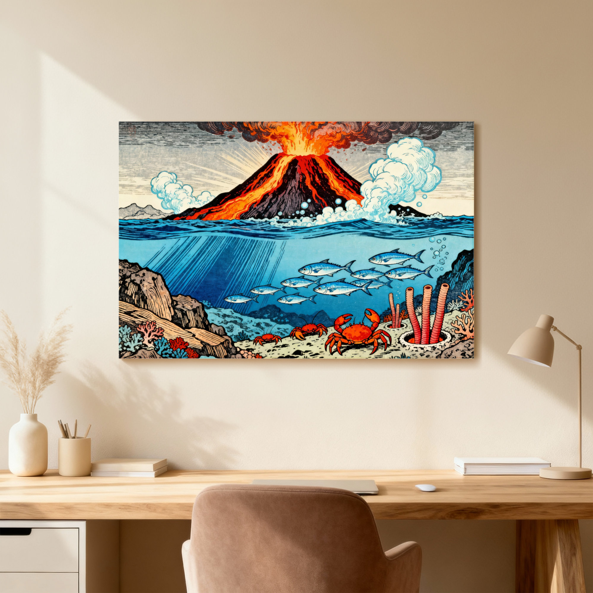 Highland Dunes Animal Volcano Erupts Underwater With Fish And Crabs ...