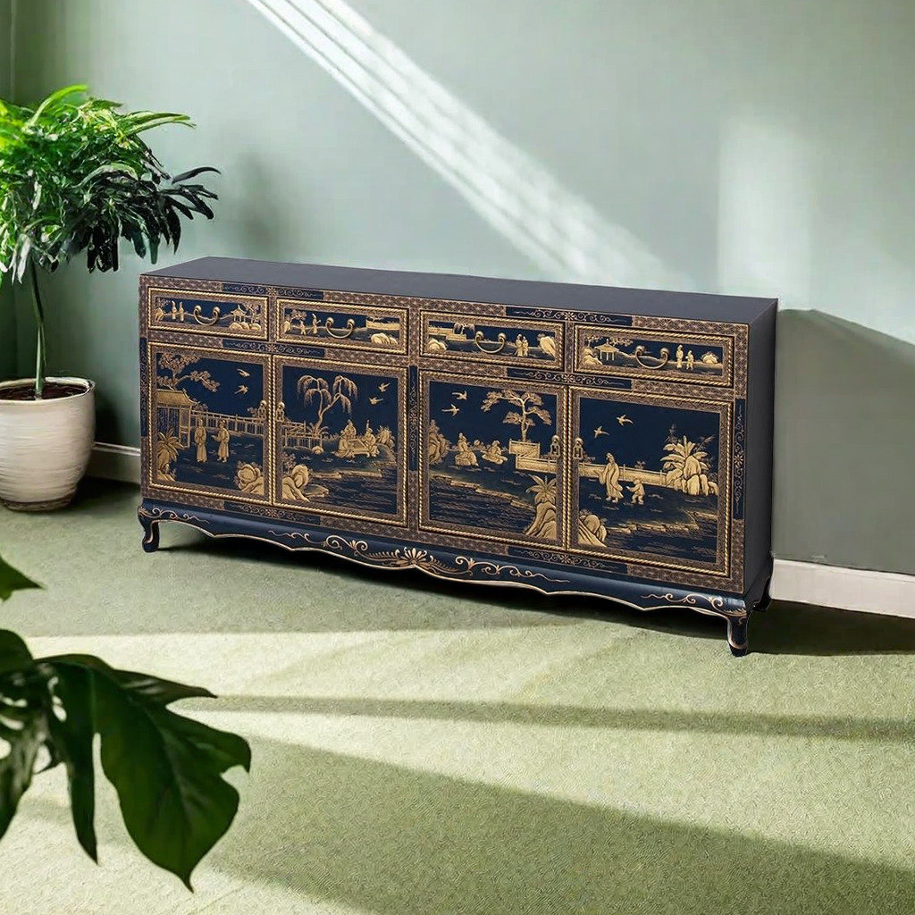 DICIXA Chinese Classic Four Bucket Shoe Cabinet 18 Pair Shoe Storage ...