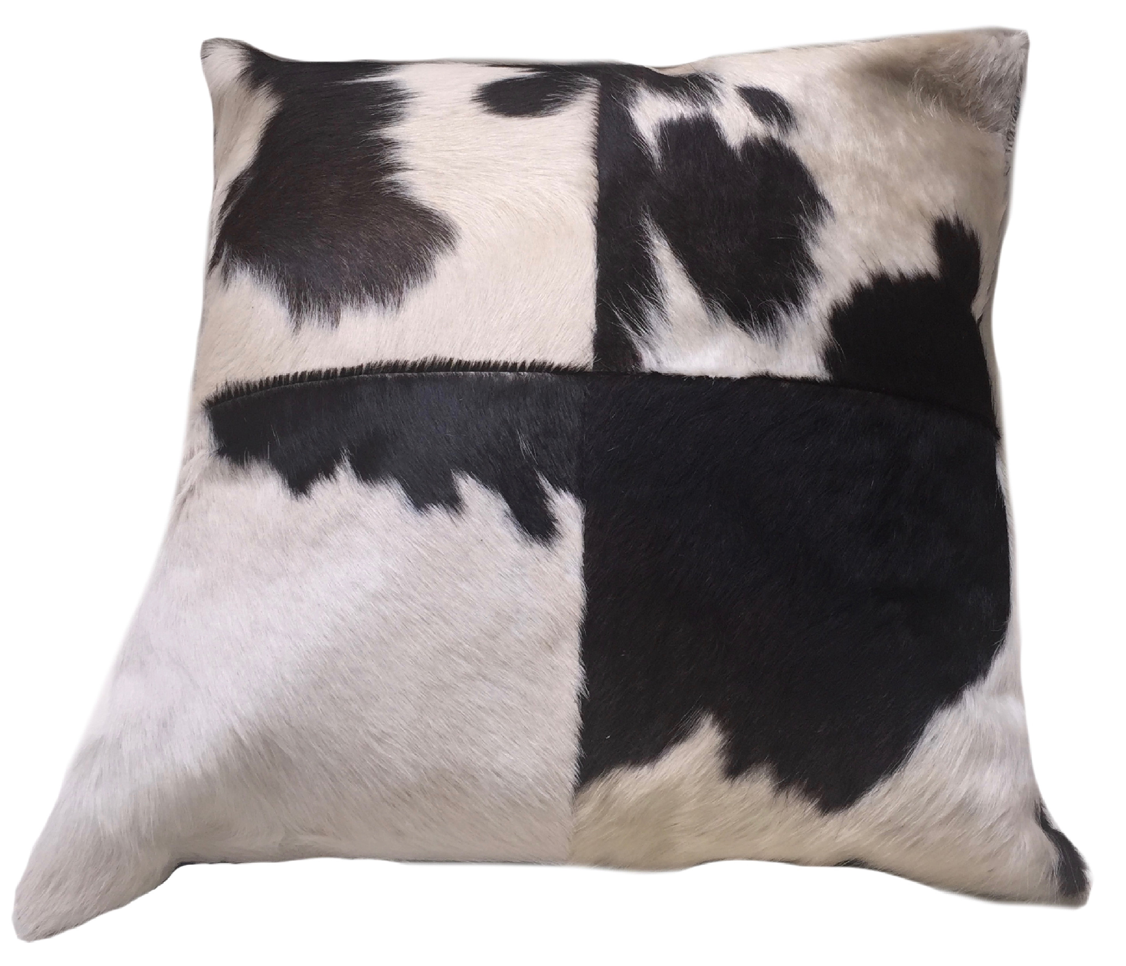 Foreign Affairs Home Decor Double Sided Throw Pillow in Black and White Cowhide | Wayfair