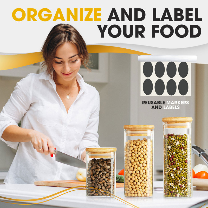 Prep & Savour Glass Jar - Set of 6 & Reviews | Wayfair