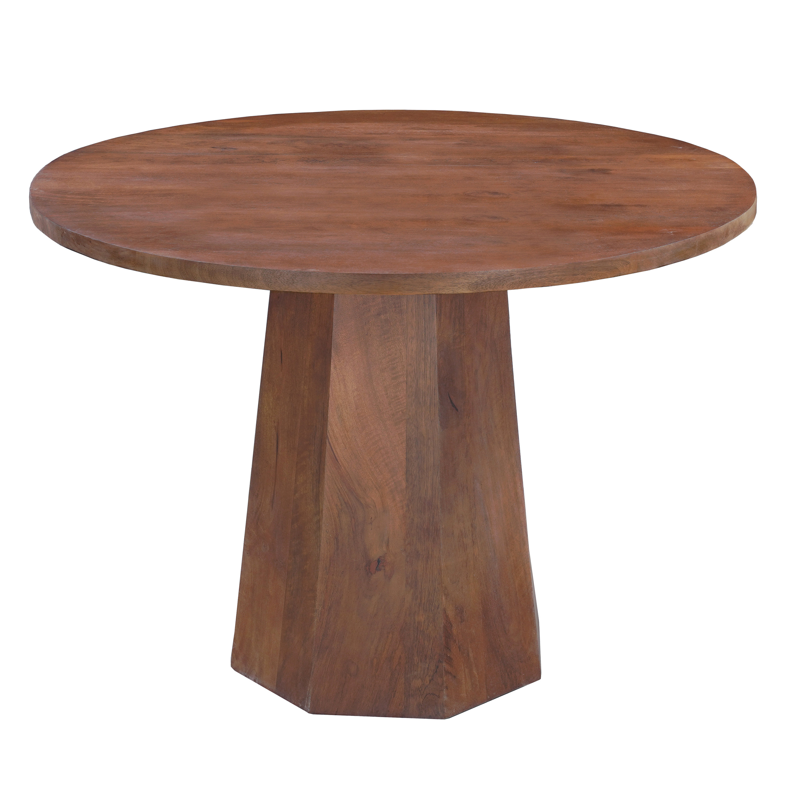 Latitude Run® Koi Dining Table | 42" Round Top | Handmade Ambre Brown ...