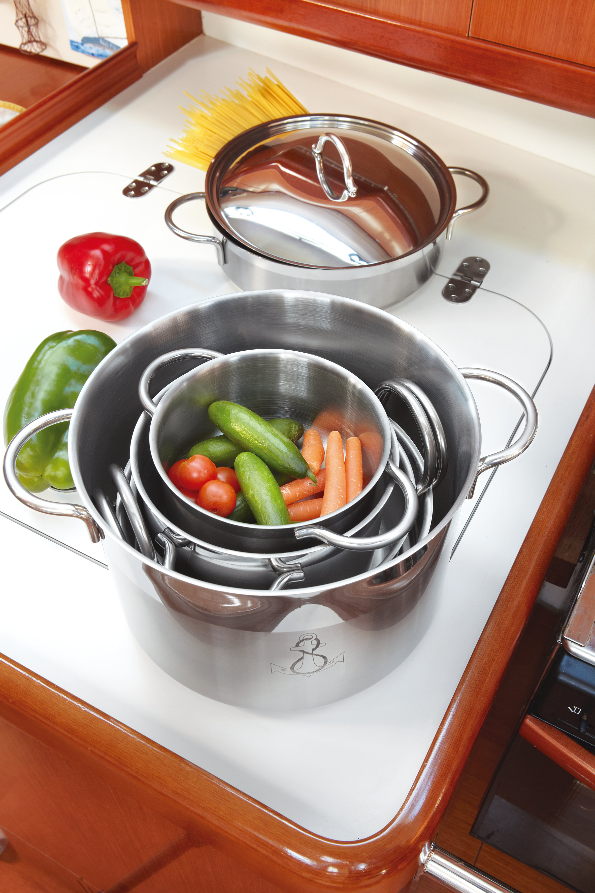 Madison Bay Trading Company Stainless Steel Nesting Cookware Set | Wayfair