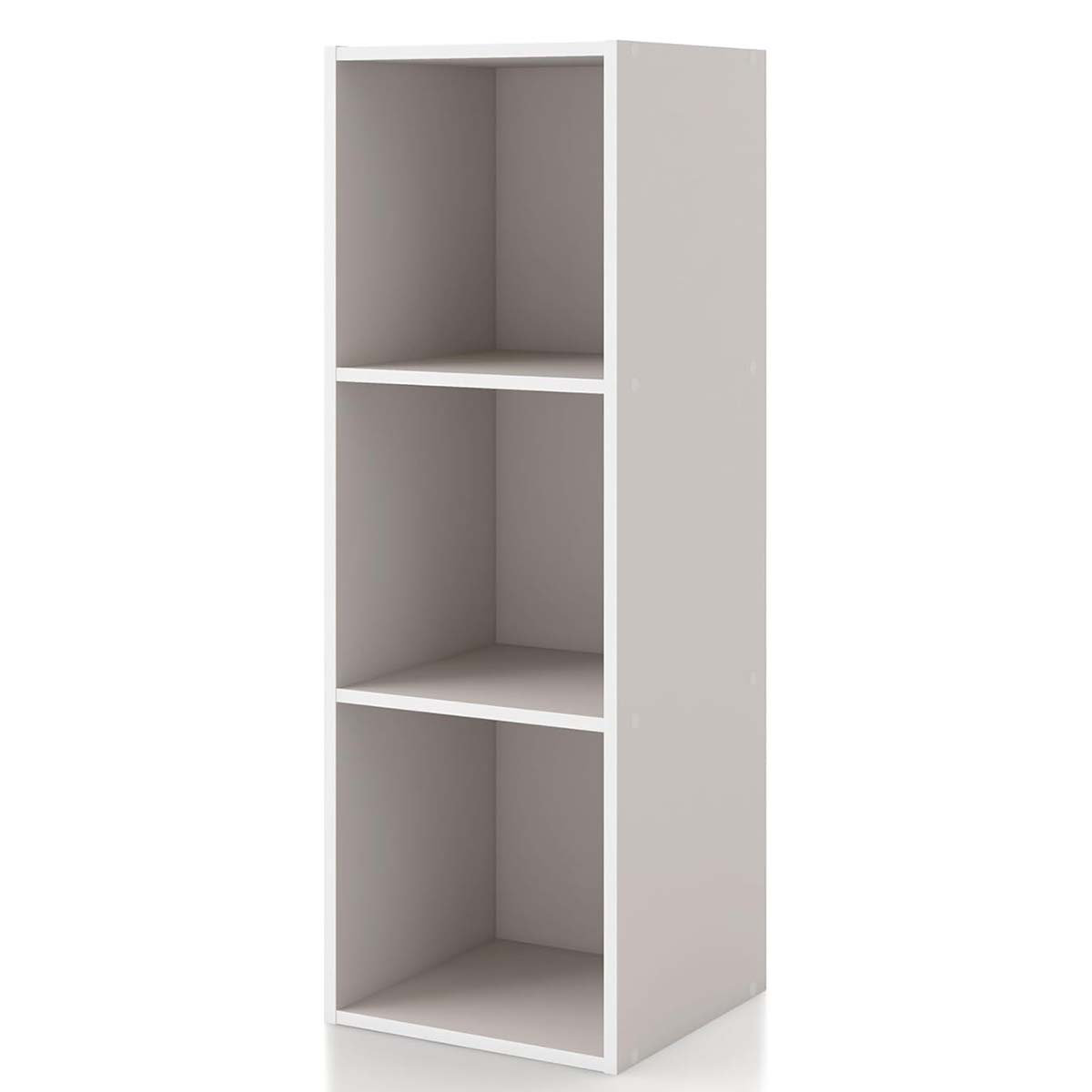 KINOFO 3 Cube Storage Organizer Shelves, Stackable Wood Bookcase Fits ...
