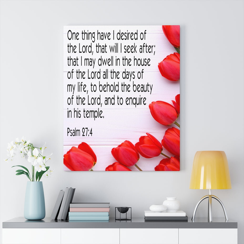 Trinx The Beauty of The Lord Psalm 27:4 - Wrapped Canvas Textual Art ...