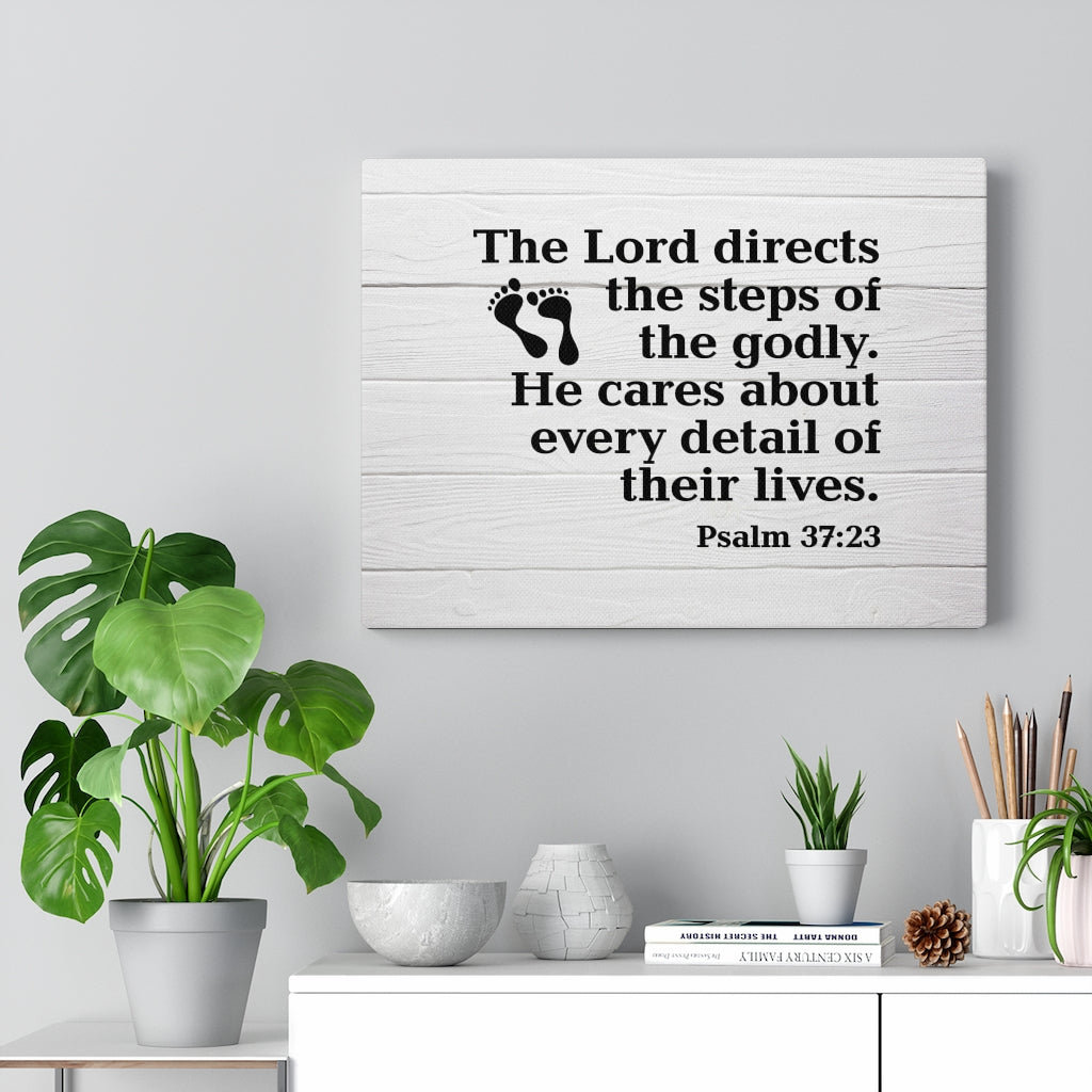 Trinx Scripture Canvas Lord Directs The Steps Psalm 37:23 Christian ...