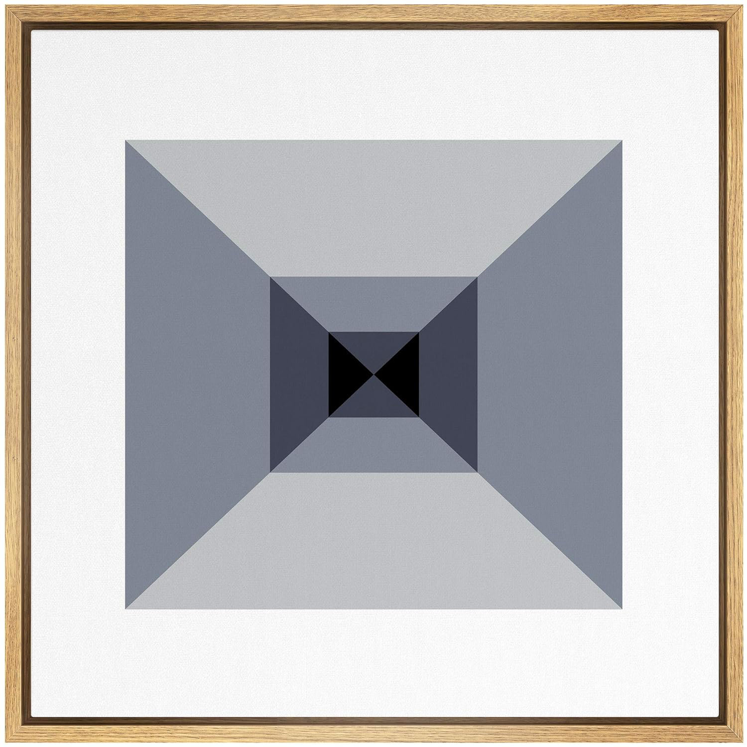 wall26 3D Optical Illusion Gray Geometric Squares Abstract Shapes ...