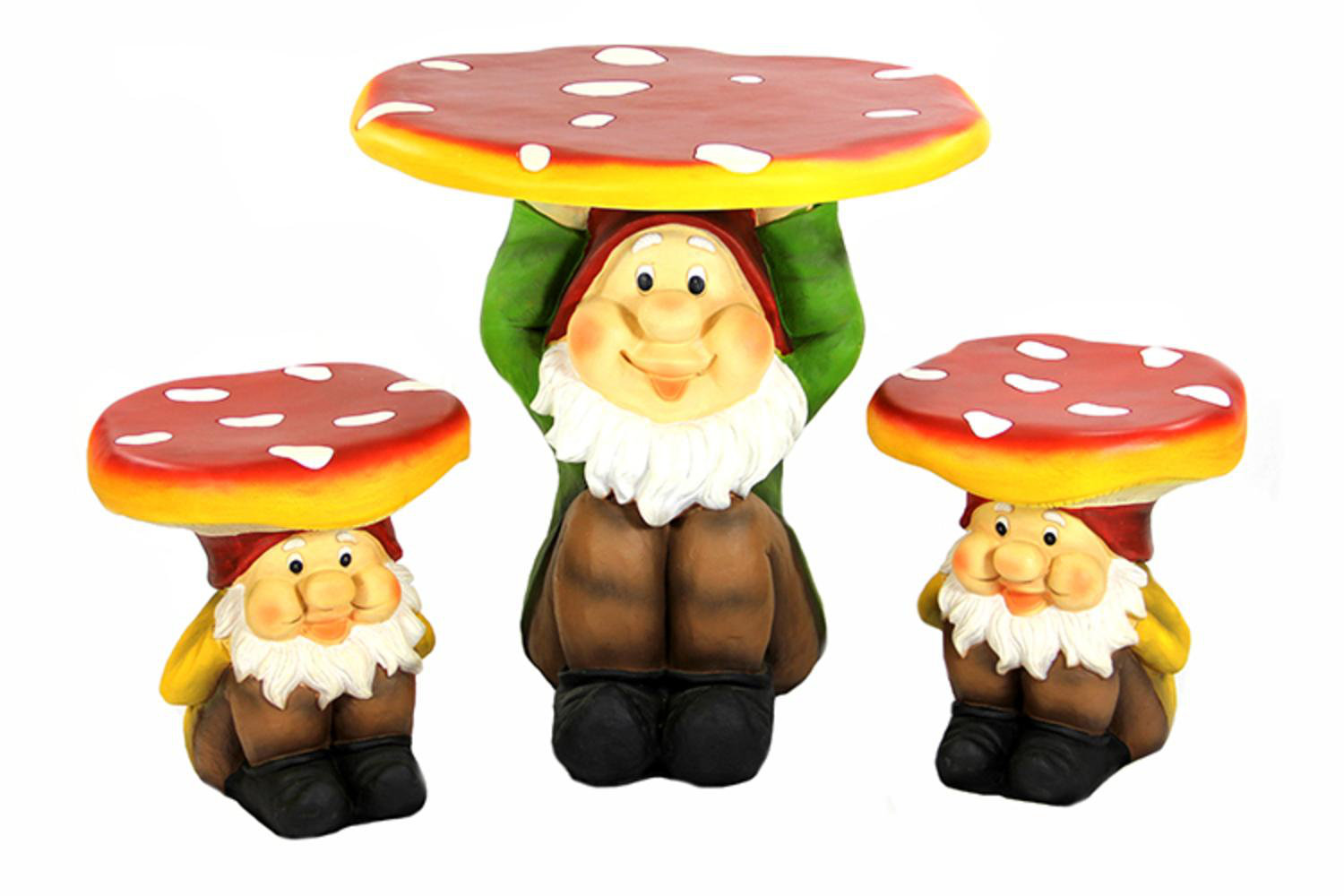 Northlight Seasonal 3pc Jolly Gnome Table and Chair Novelty Garden ...