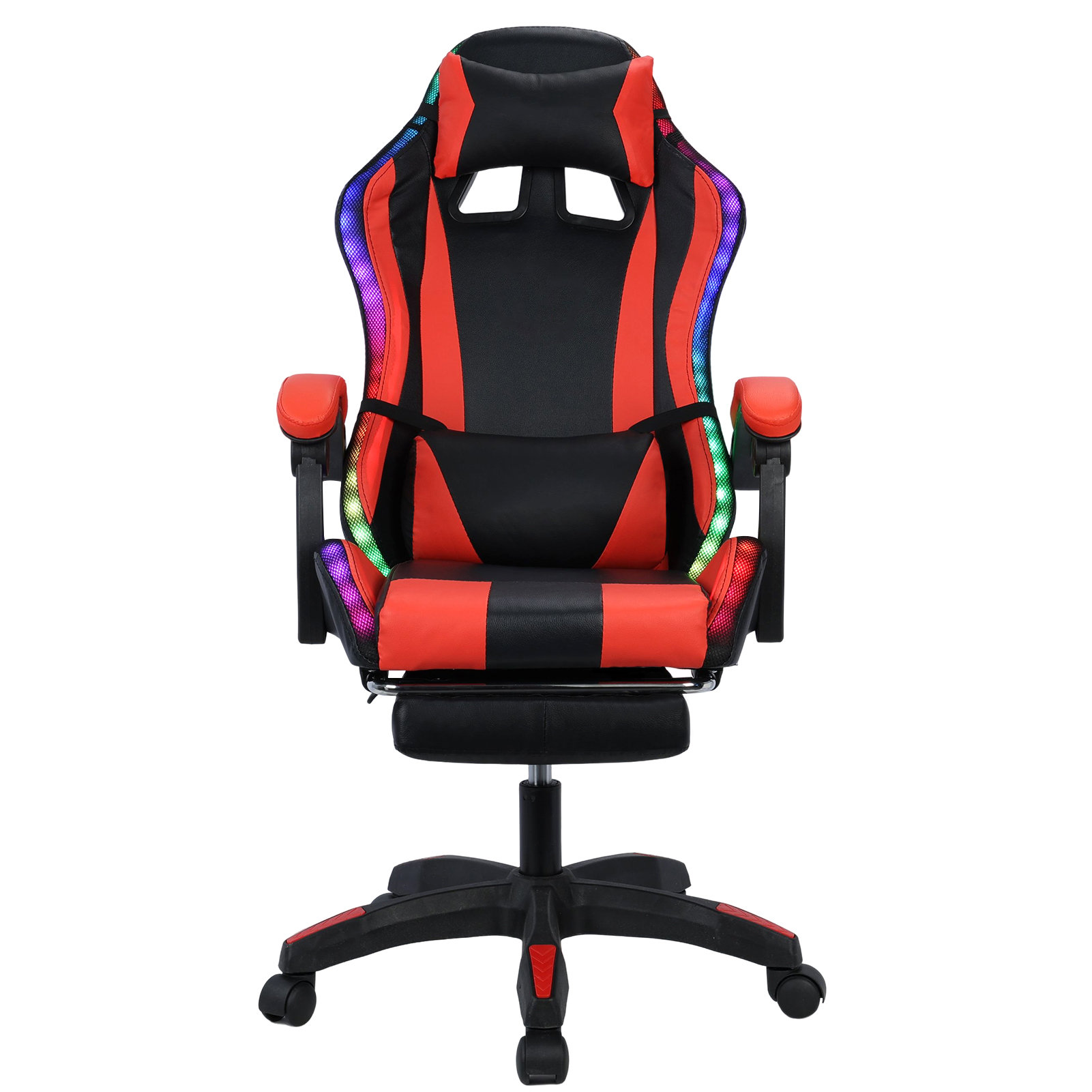 Inbox Zero Gaming Chair with Speakers and RGB LED Lights,Computer ...