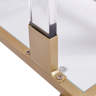 Mercer41 Golden Side Table, Acrylic Sofa Table, Glass Top C Shape ...