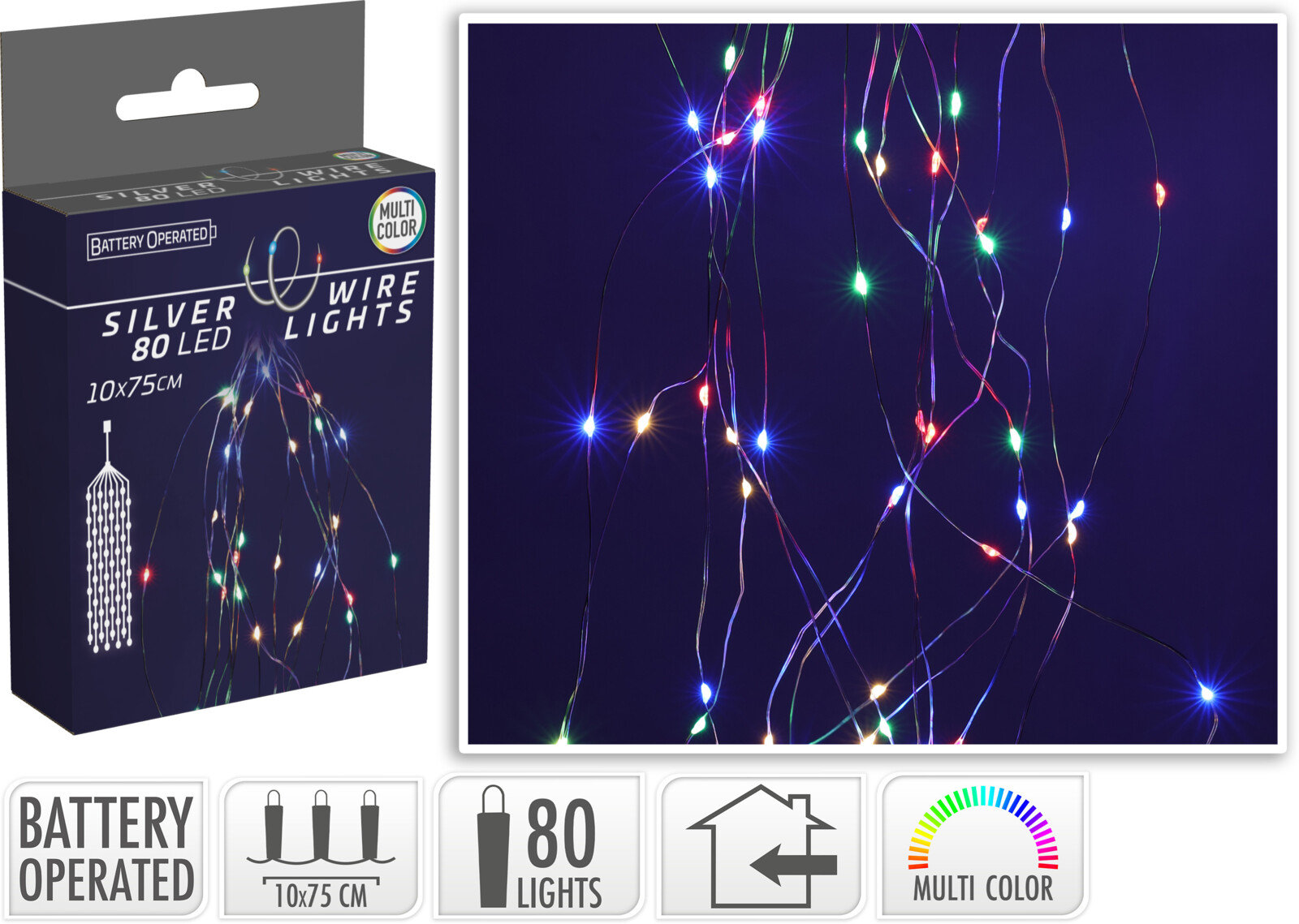 The Seasonal Aisle 80 Multicolour LED String Lights | Wayfair.co.uk