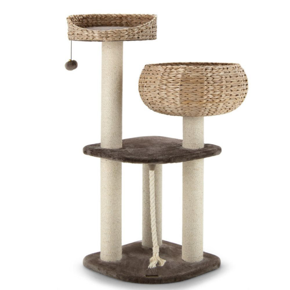 Tucker Murphy Pet™ 41 Inch Rattan Cat Tree With Napping Perch | Wayfair