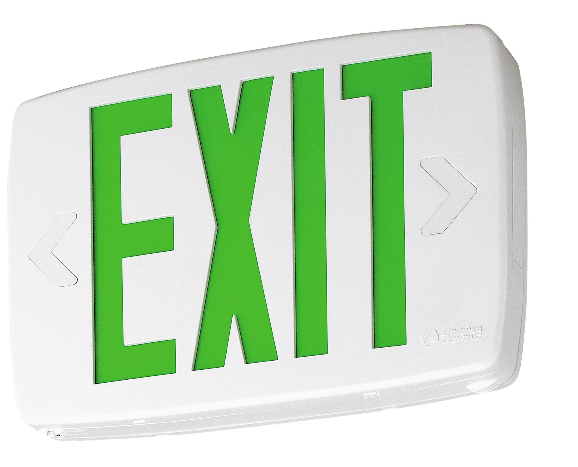 Lithonia Lighting Quantum Thermoplastic Surface-Mounted LED Exit Sign ...