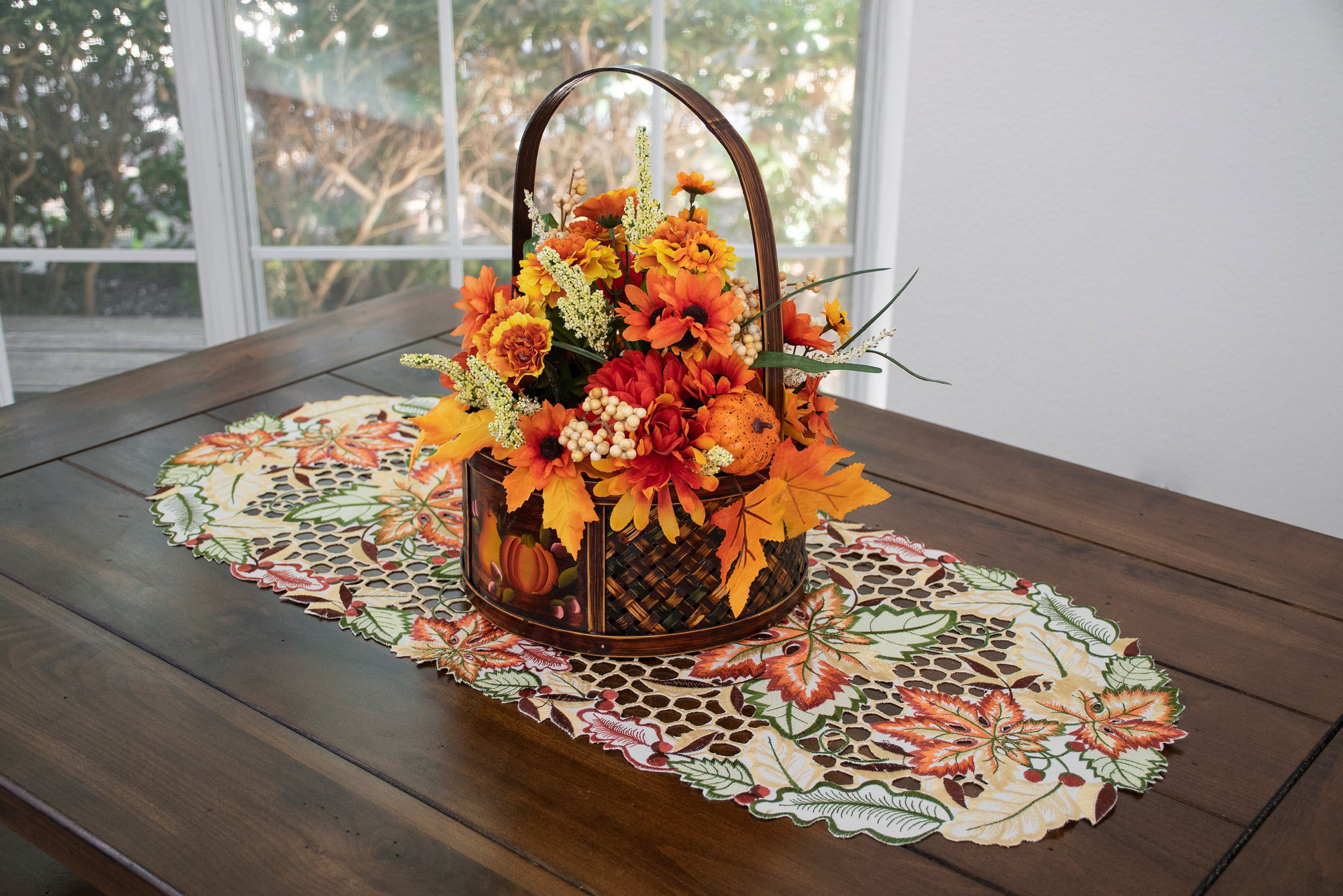 Winston Porter Jolliff Fall and Autumn Cutwork Colorful Maple Leaf ...