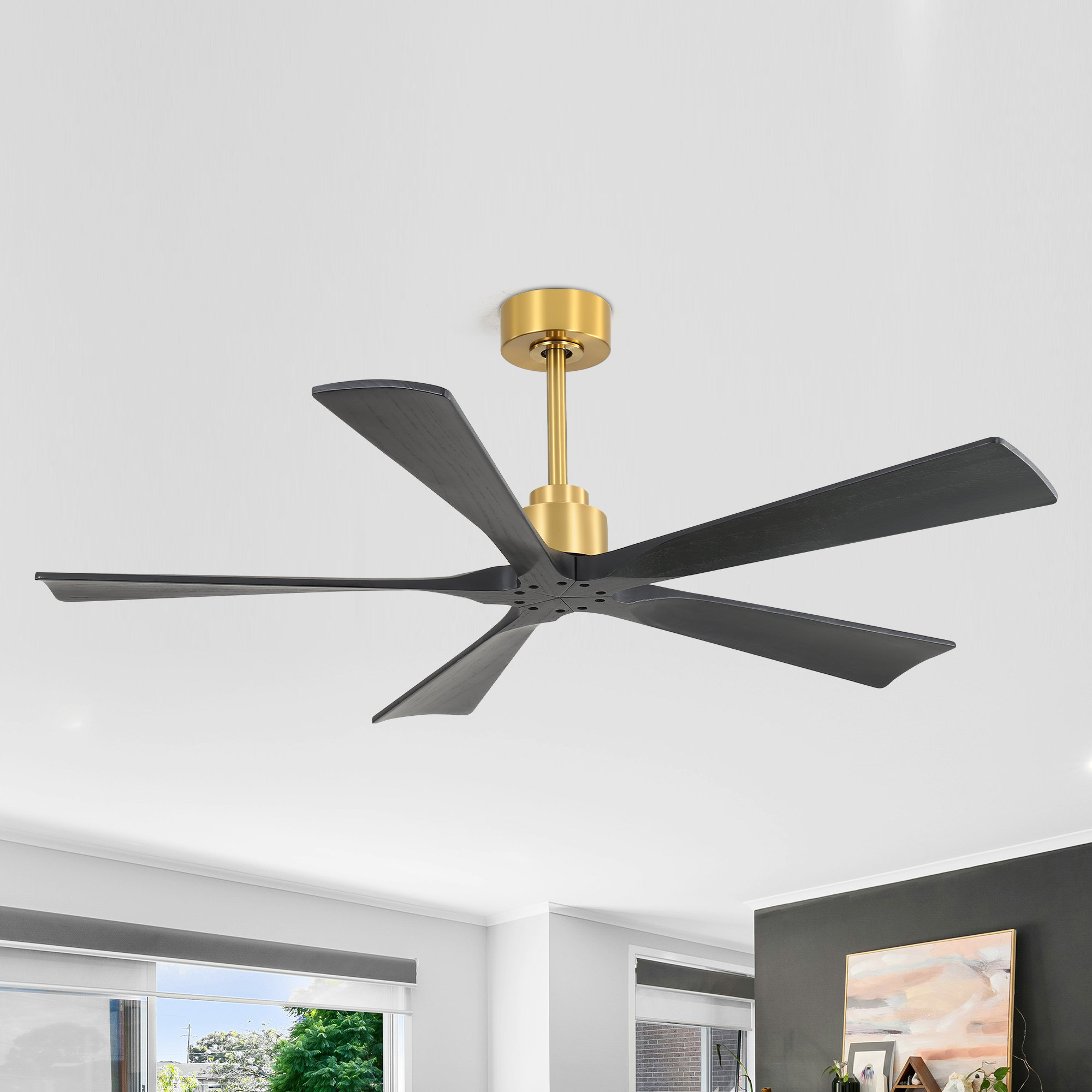Mercer41 52 Inch Ceiling Fan With Remote Control, Indoor Ceiling Fans ...
