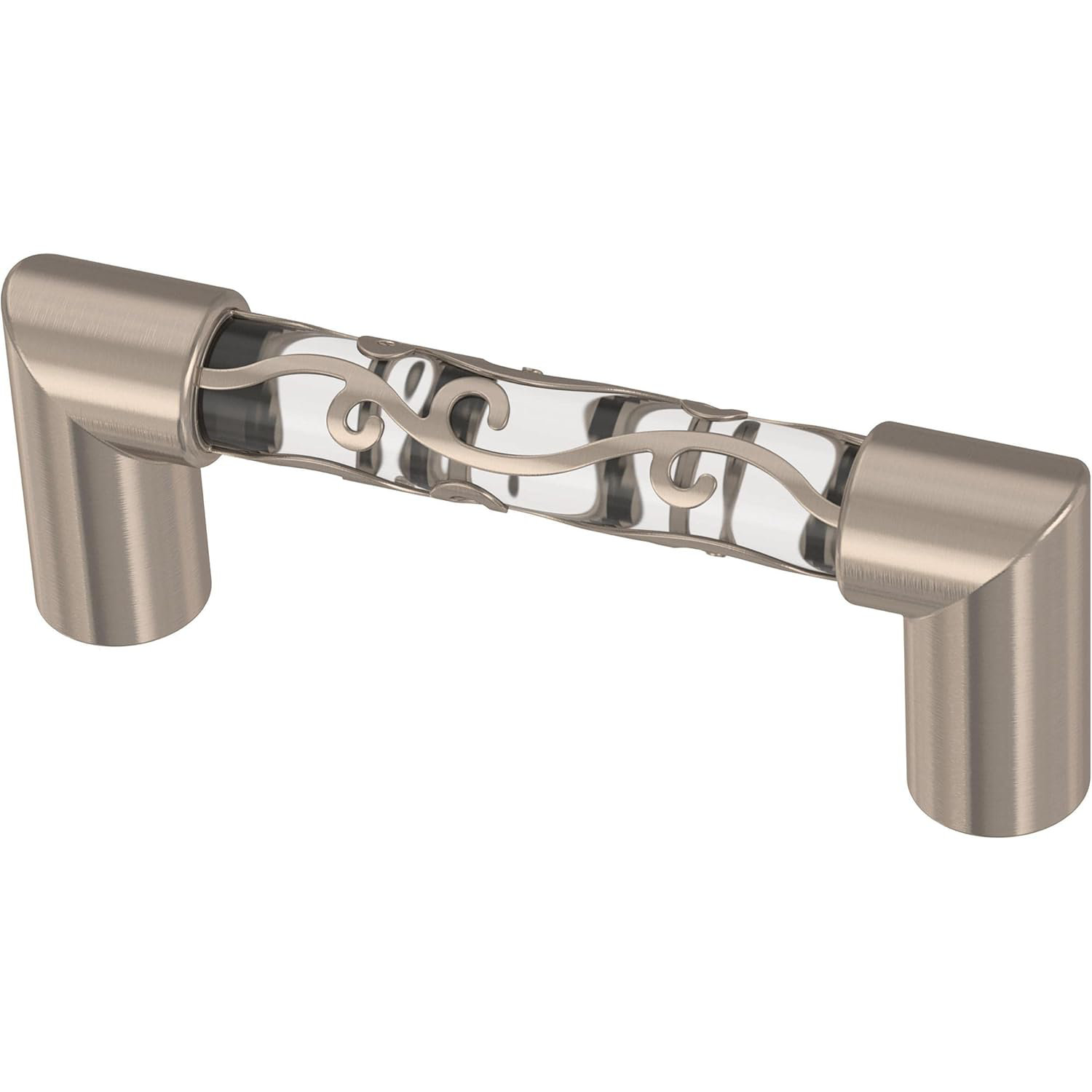 ERTCHUE RIED Crystal Lace 5-Pack Satin Nickel Cabinet Handles, 3" Hole ...