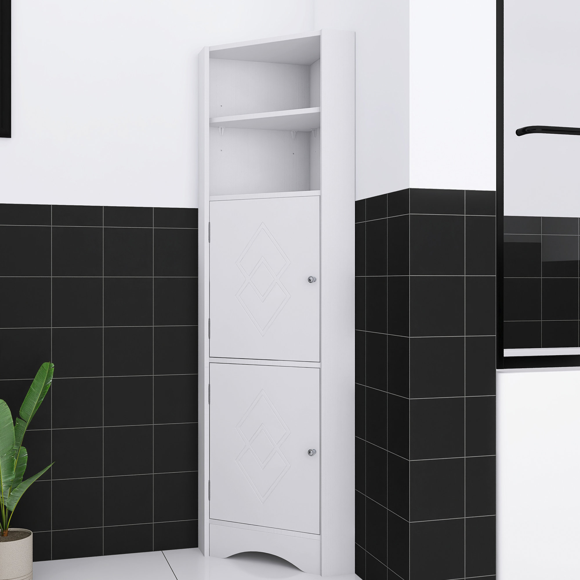 Staykiwi Corner Linen Cabinet - Wayfair Canada