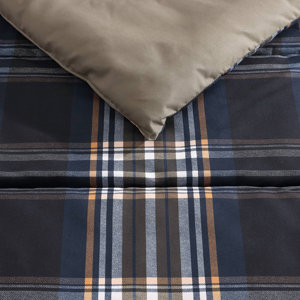Wrangler City Flats Plaid Down Alt Reversible Blue Comforter Set ...