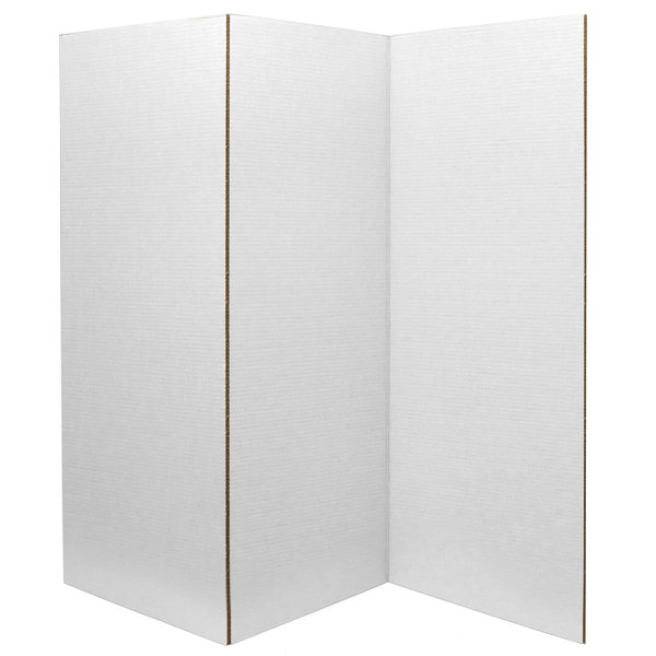 Rebrilliant Jazya 3 Ft. Short Temporary Cardboard Folding Screen ...