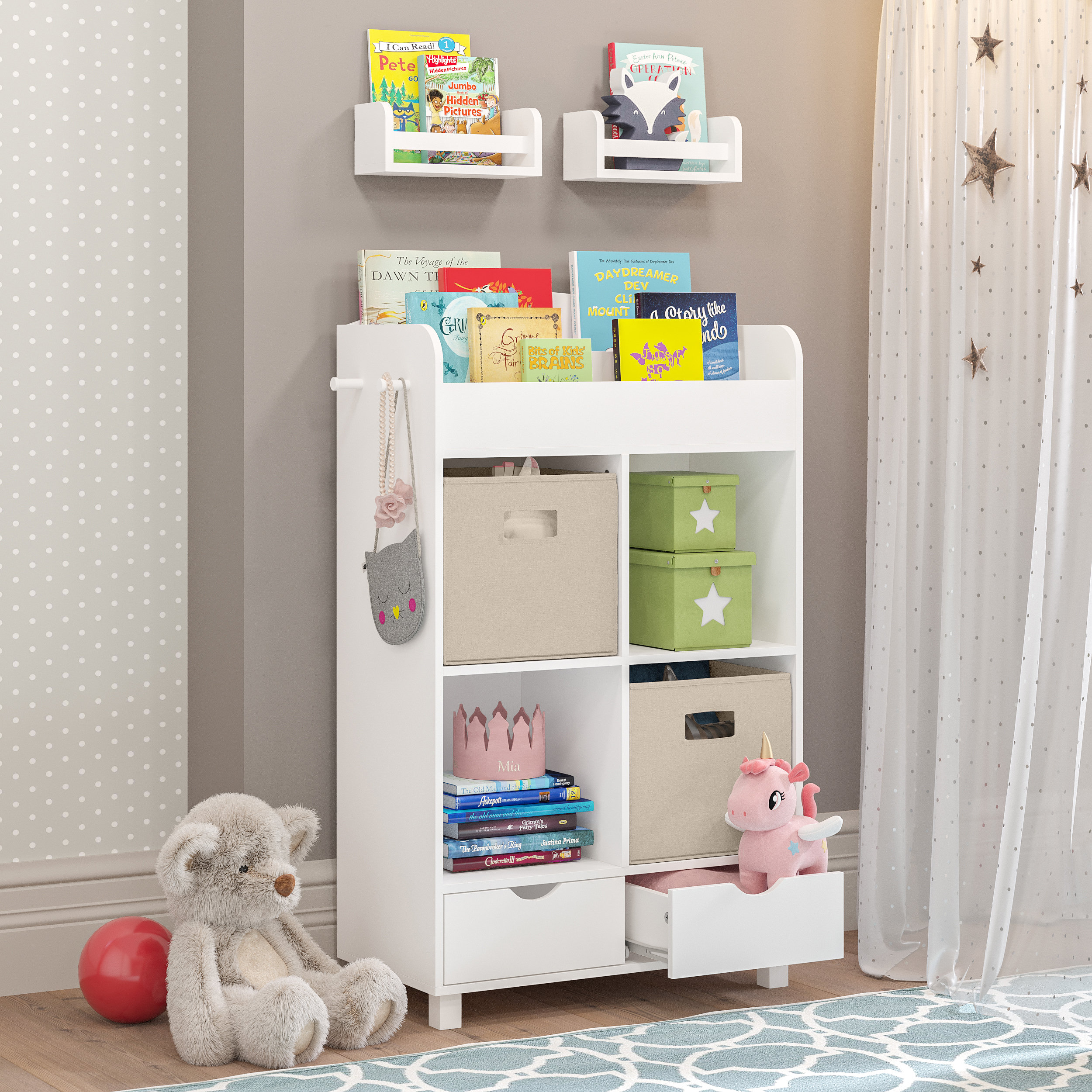 RiverRidge Home RiverRidge Kids Book Nook Cubby Toy and Art Storage ...