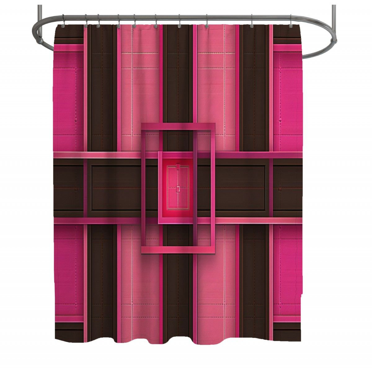 VisionDecor D squares Shower Curtain - Art Bathroom Decor | Wayfair