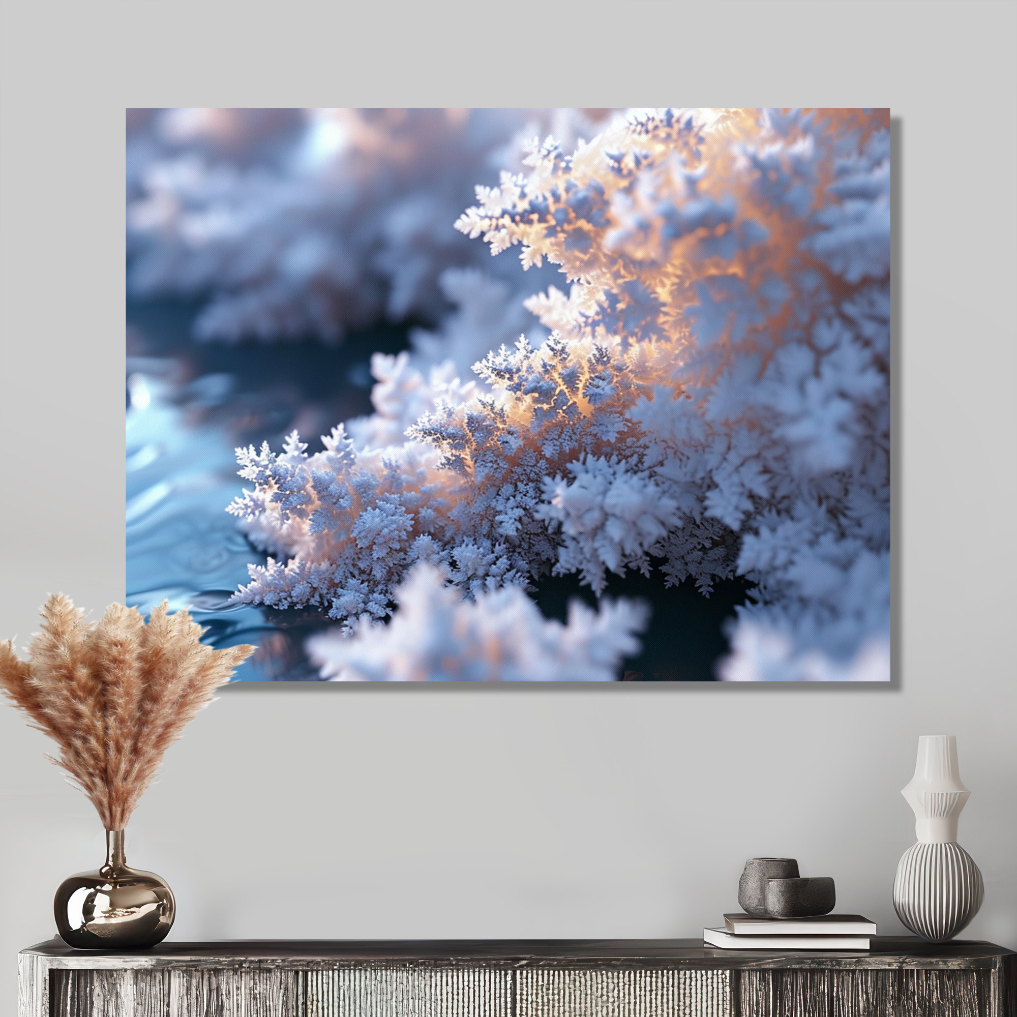 Winston Porter Fractal Universe Morning Snow - Botanicals Wall Art ...