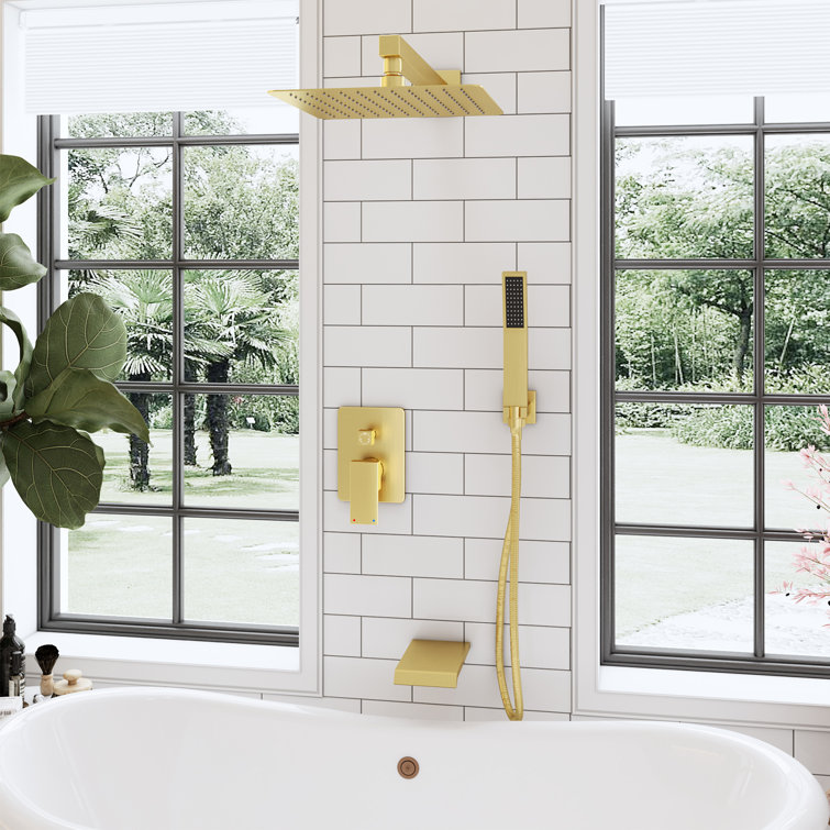 HomGoo Tub Shower System,Shower Faucet Set with 10" Rain Shower head ...