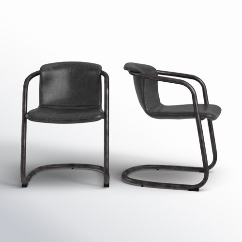 AllModern Higbee Genuine Leather Dining Chair & Reviews | Wayfair