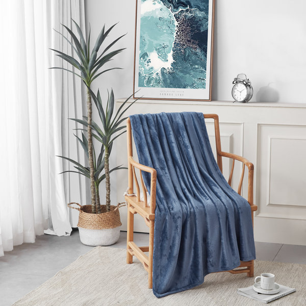 Nautica Solid Ultra Soft Plush Fleece Blanket & Reviews | Wayfair