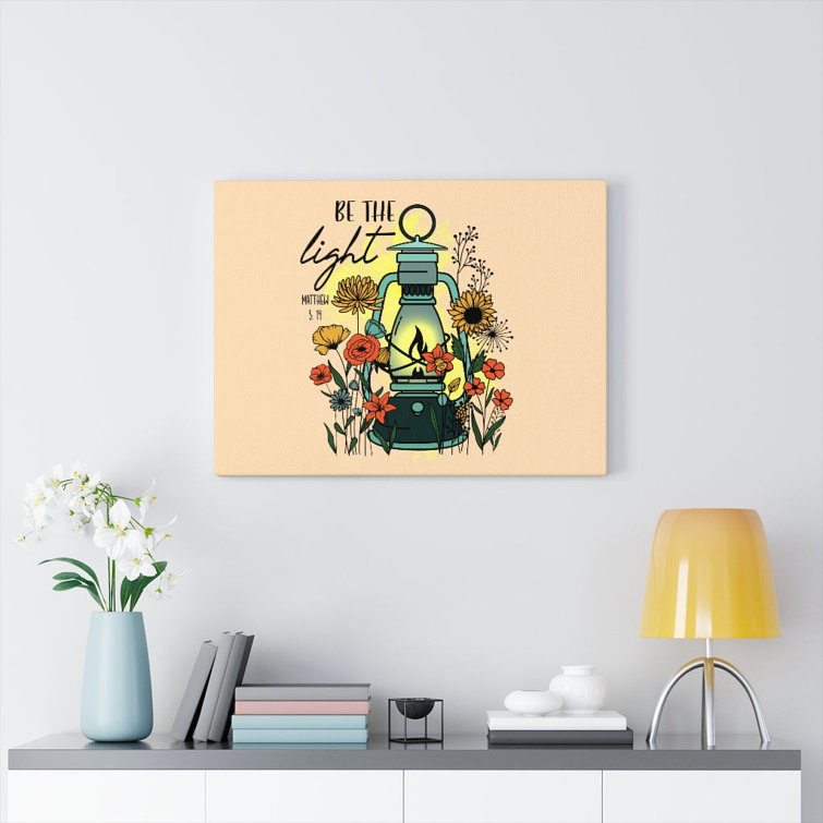 Blue Elephant Be Light Matthew 5:14 - Wrapped Canvas Print | Wayfair.co.uk