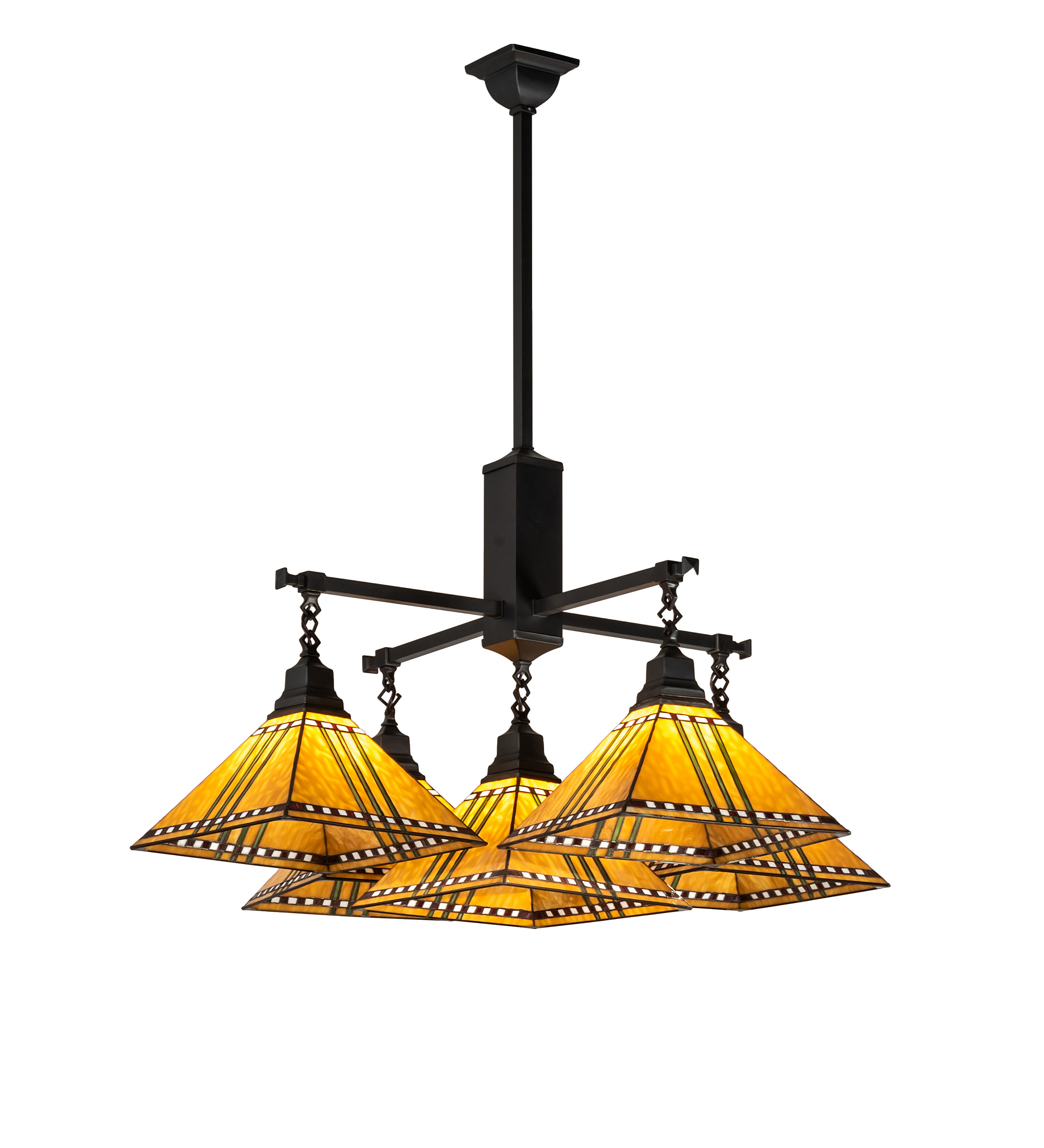 Foundry Select 38" Square Prairie Corn 5 Light Chandelier | Wayfair