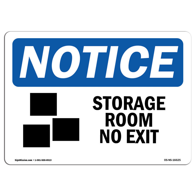 SignMission Storage Room No Exit Sign | Wayfair