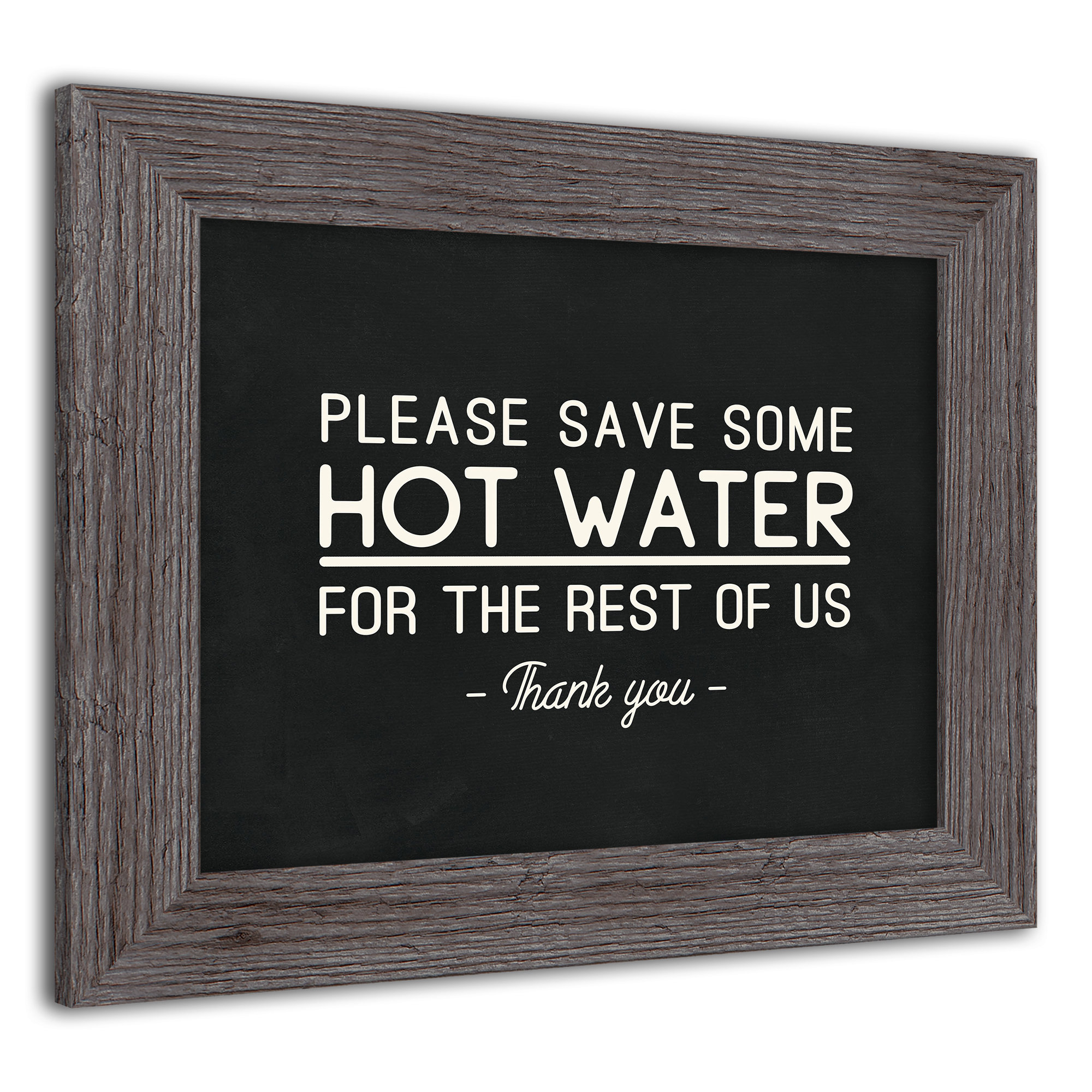 Trinx Save Hot Water - Picture Frame Textual Art on Canvas | Wayfair