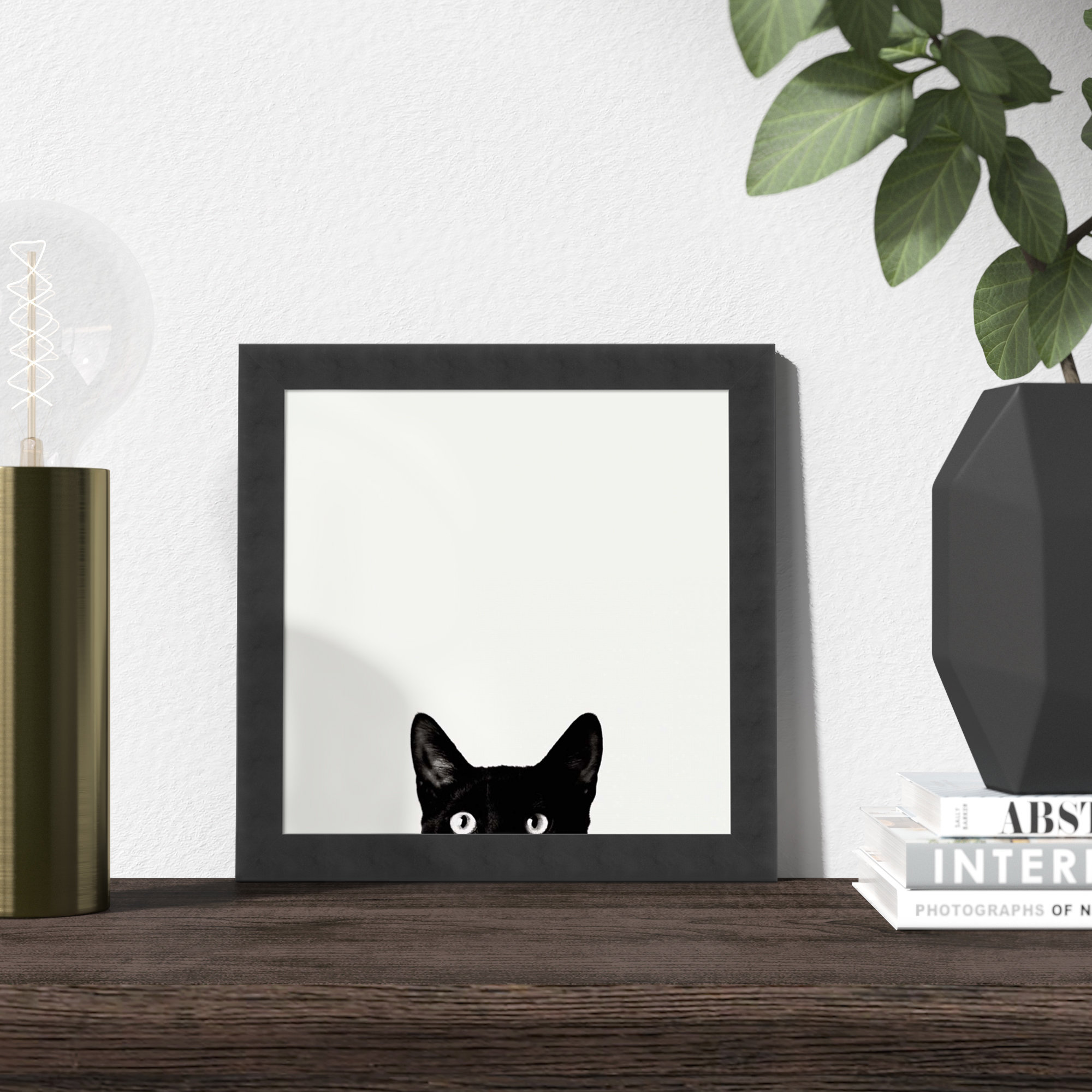 Latitude Run® Curiosity (Cat) by Jon Bertelli - Picture Frame Graphic ...