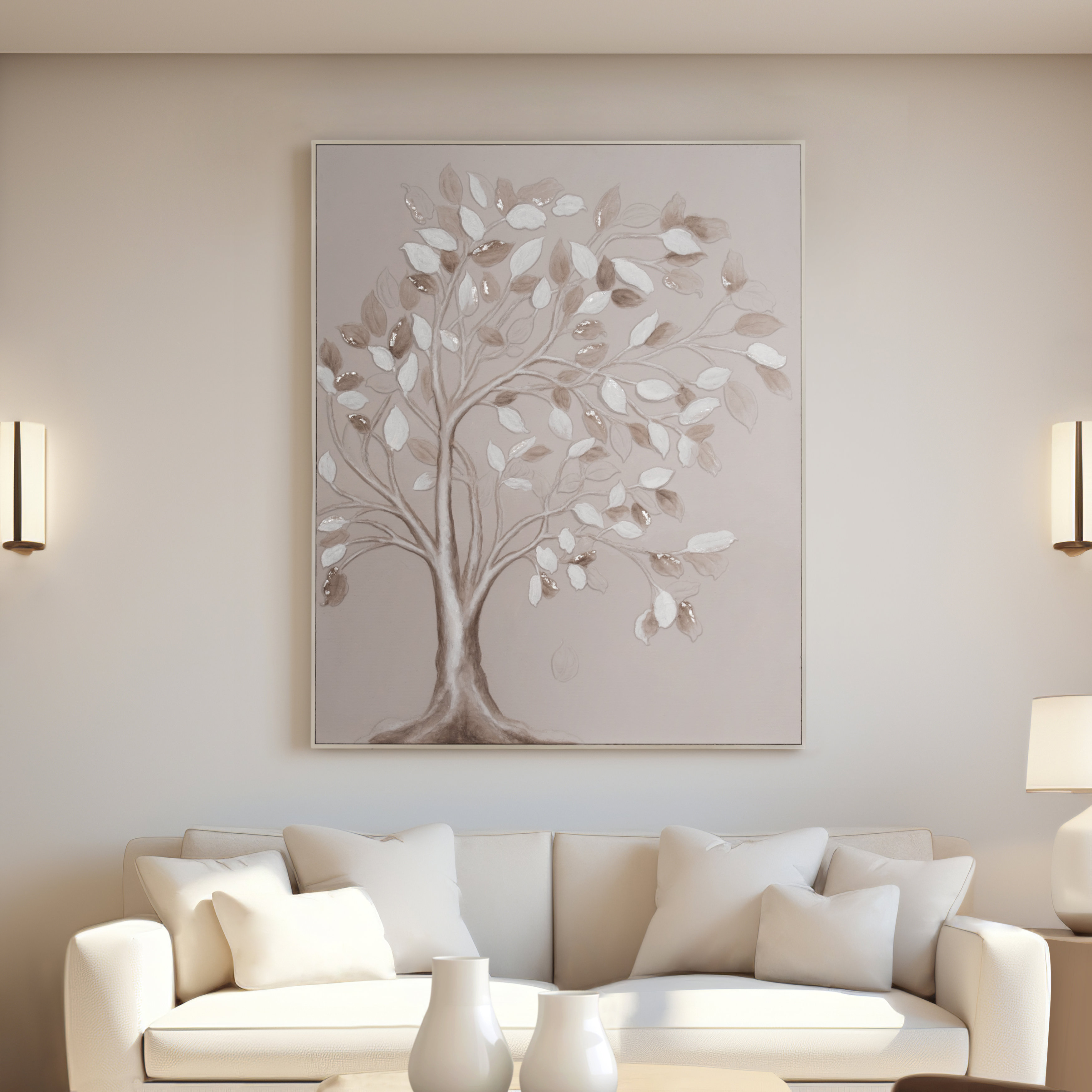 Red Barrel Studio® 47x59 Tangra Tree Dimensional Plaster Wall Art ...