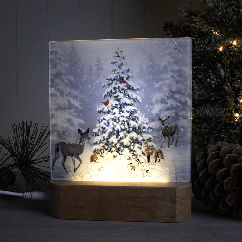 Glow Decor Woodland Christmas Night Light | Wayfair