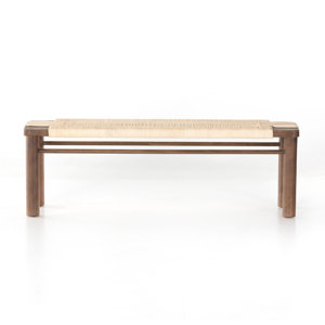 Woven Textura Solid Wood Bench | Perigold