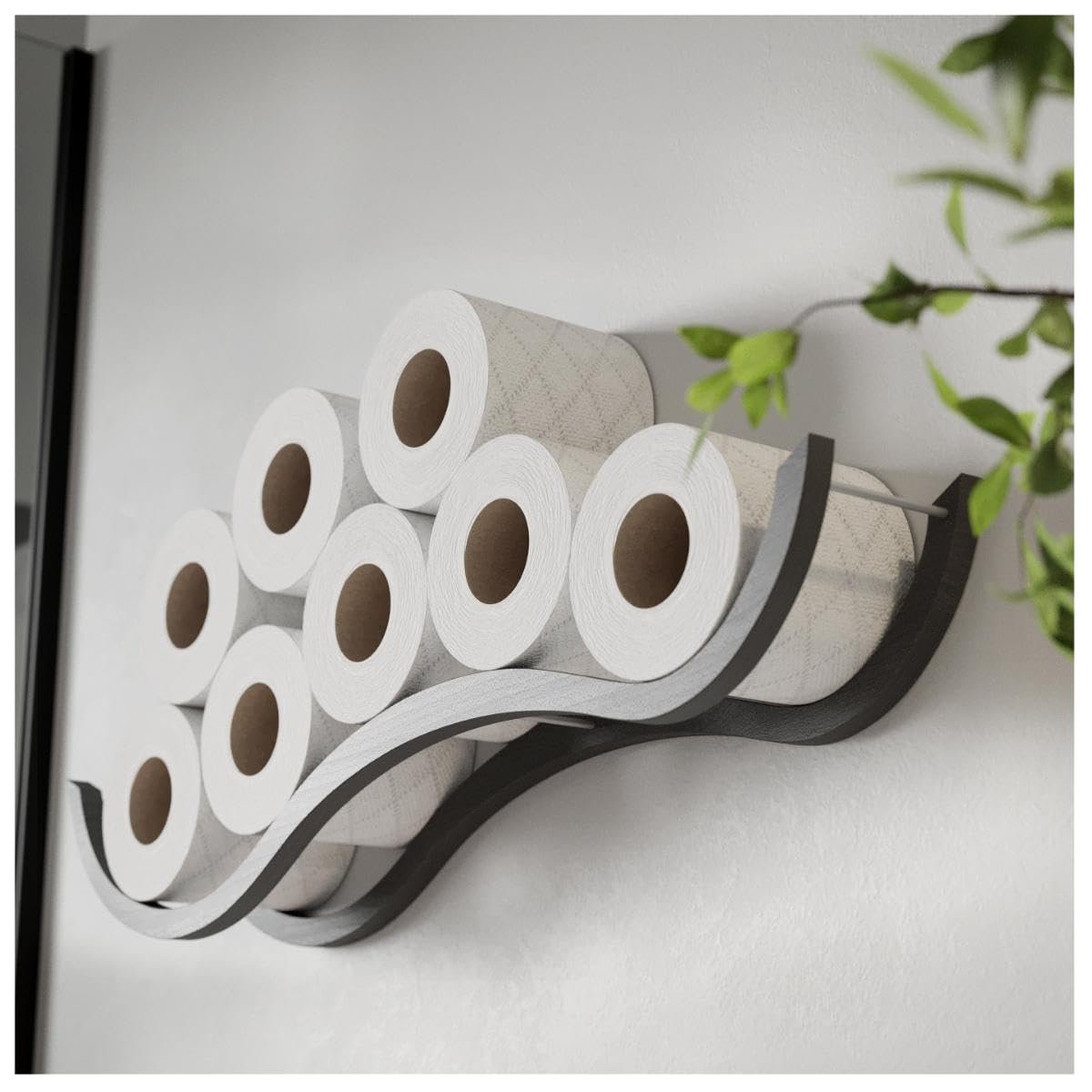 Brayden Studio® Cloud Wooden Wall-Mounted Toilet Roll Holder | Wayfair
