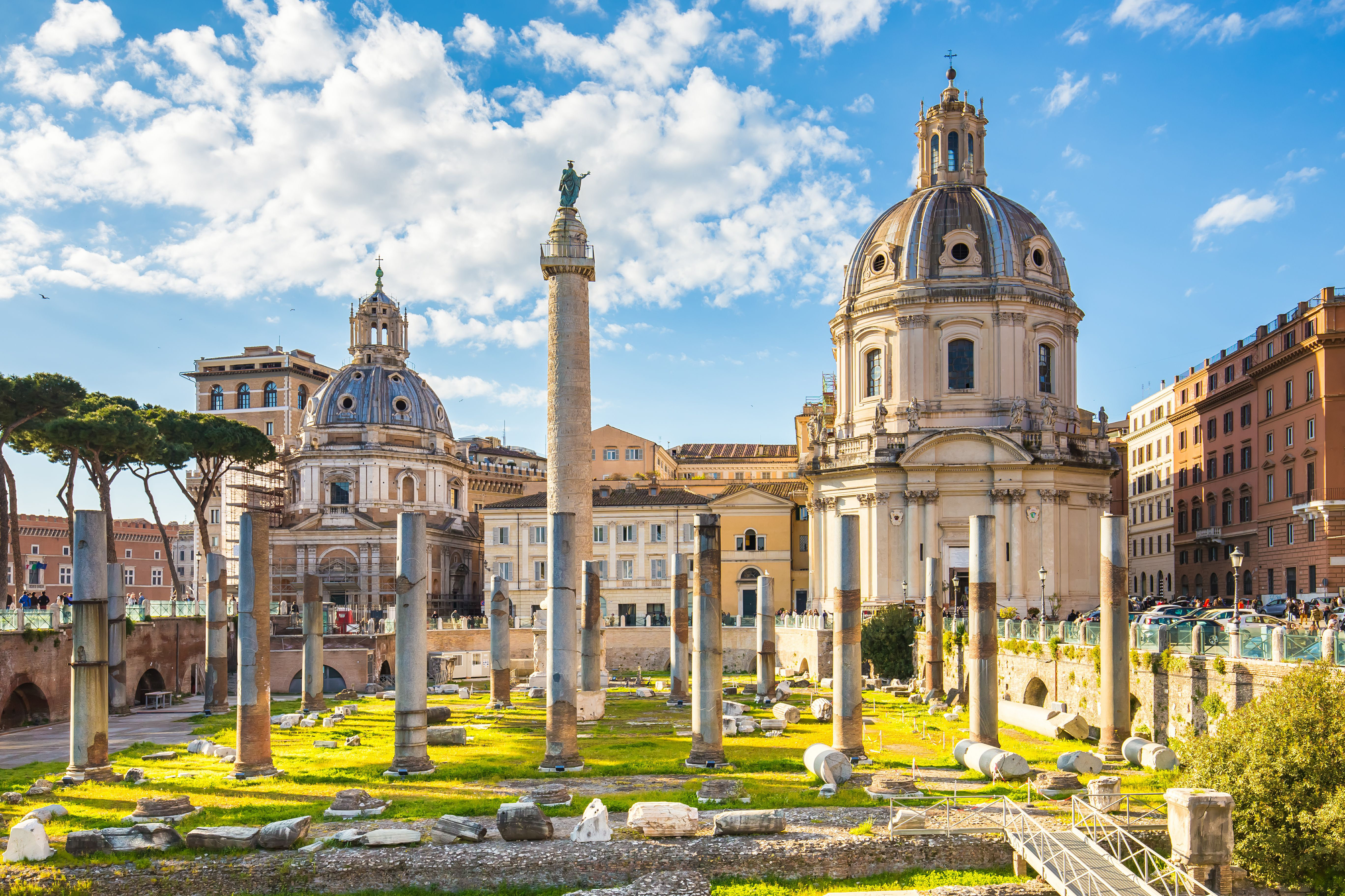 Ebern Designs The Trajan's Forum in Rome by Orpheus - Wrapped Canvas ...