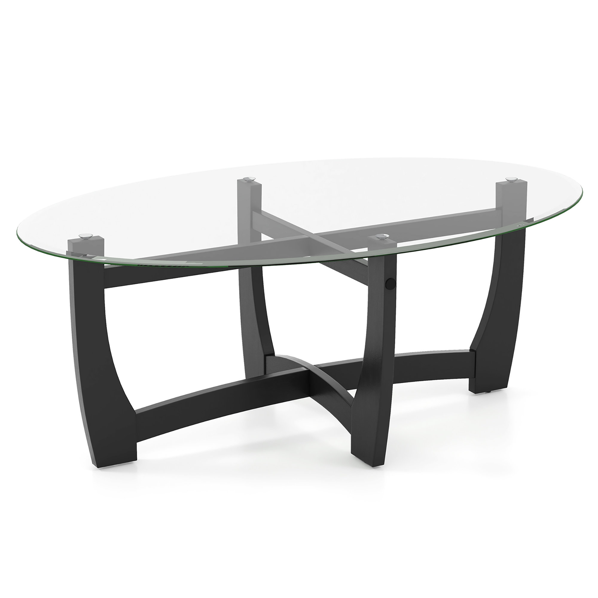 Ivy Bronx Coffee Table Modern Accent Tea Table w/ Rubber Wood Bentwood ...