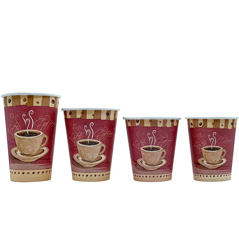 Nicole Fantini 12 Oz Disposable Colored Tea&Coffee Cups Printed, Poly ...