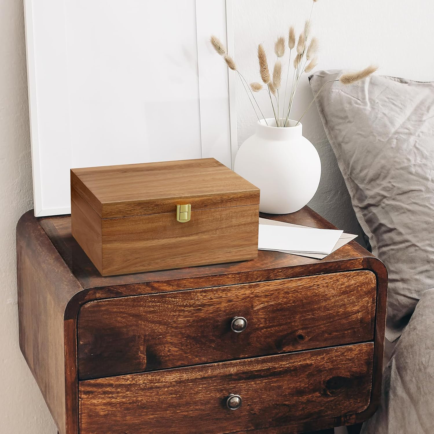 Loon Peak Keepsake Box, Wooden Box With Hinged Lid, Large Memory Box ...