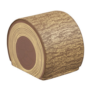 ECR4Kids SoftZone Tree Log Half Seat, 12in, Kids Bench, Chocolate | Wayfair