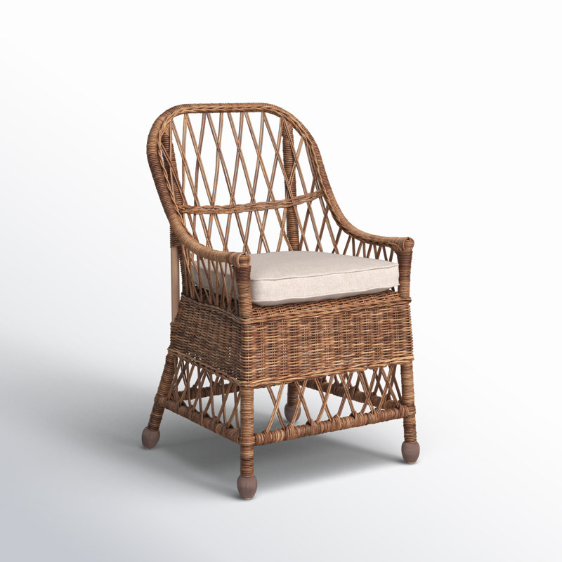 Sand & Stable™ Bruton Cross Back Arm Chair in Brown & Reviews | Wayfair