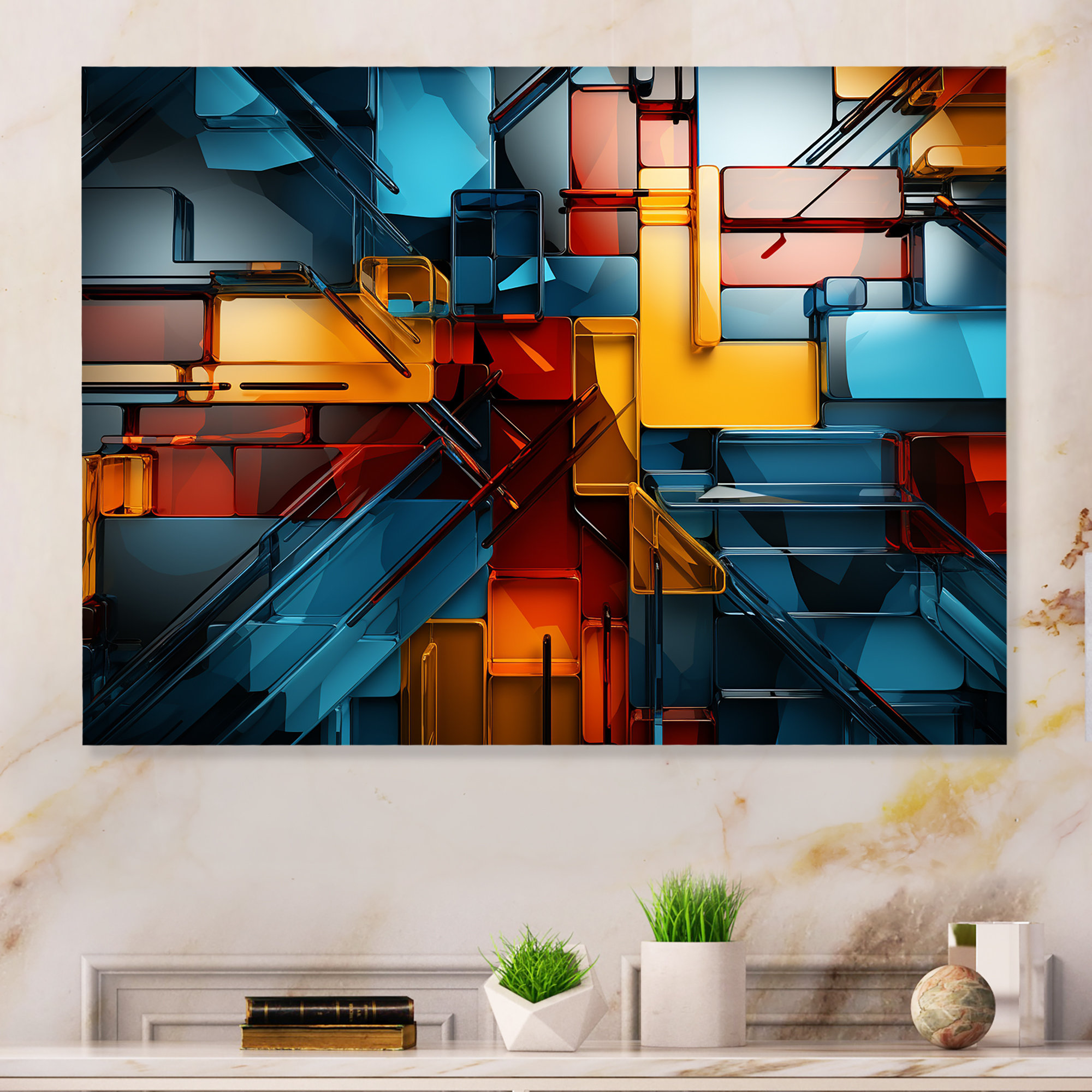 Wrought Studio - Abstract Collages Metal Wall Art Prints - Wayfair Canada