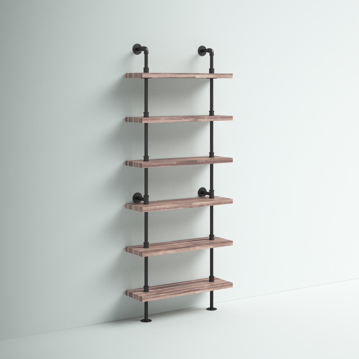 Steelside™ Charter Iron Pipe Wall Mount Ladder Bookcase & Reviews | Wayfair
